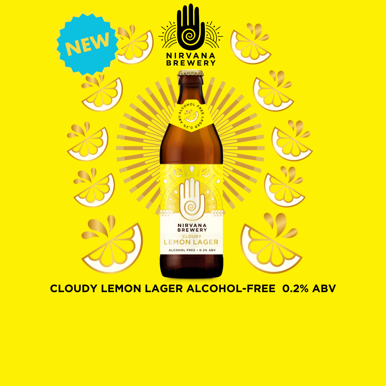 CLOUDY LEMON LAGER - 0.2% ABV AWARD-WINNING 12x500ML NEW – Nirvana Brewery
